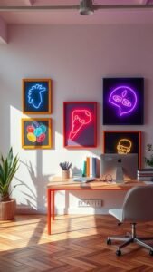 20 Inspiring Neon Home Office Ideas for a Vibrant Workspace - Biopreneur